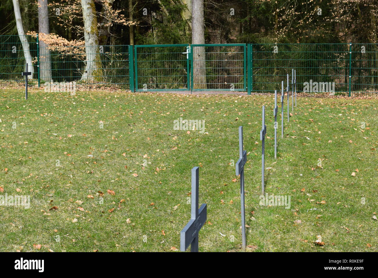 Reimsbach ww2 cemetery is build on a parcel of about 6800 m² there is a ...