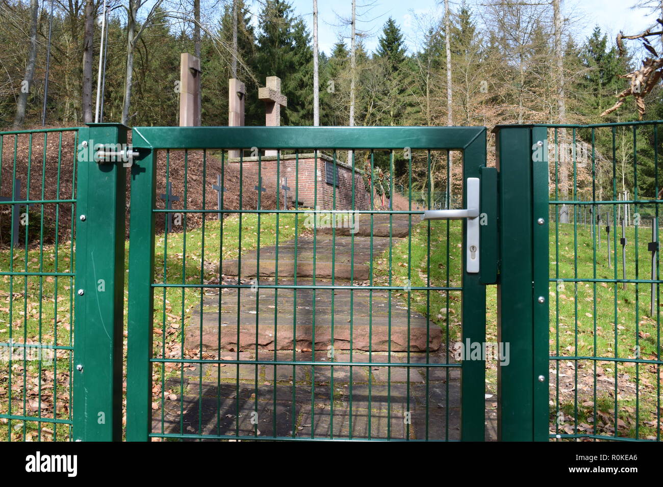 Reimsbach ww2 cemetery is build on a parcel of about 6800 m² there is a ...