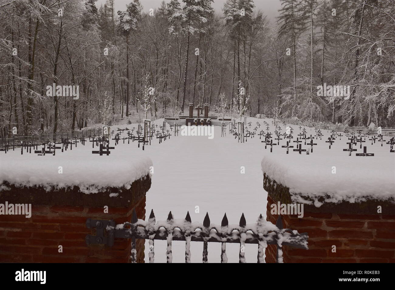 Reimsbach ww2 cemetery is build on a parcel of about 6800 m² there is a ...