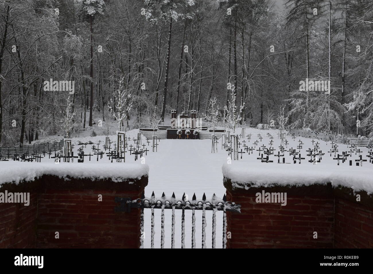 Reimsbach ww2 cemetery is build on a parcel of about 6800 m² there is a ...
