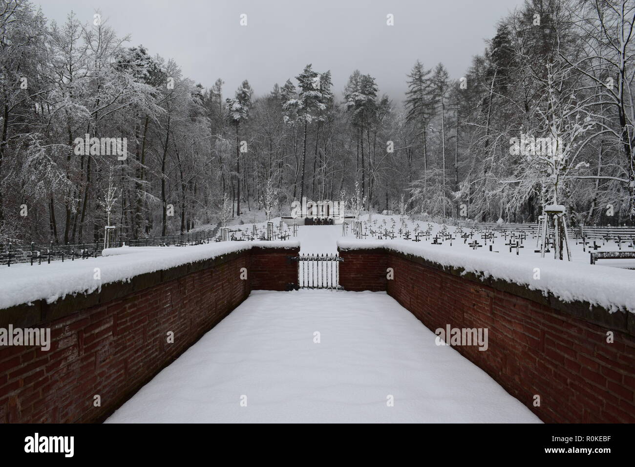 Reimsbach ww2 cemetery is build on a parcel of about 6800 m² there is a ...