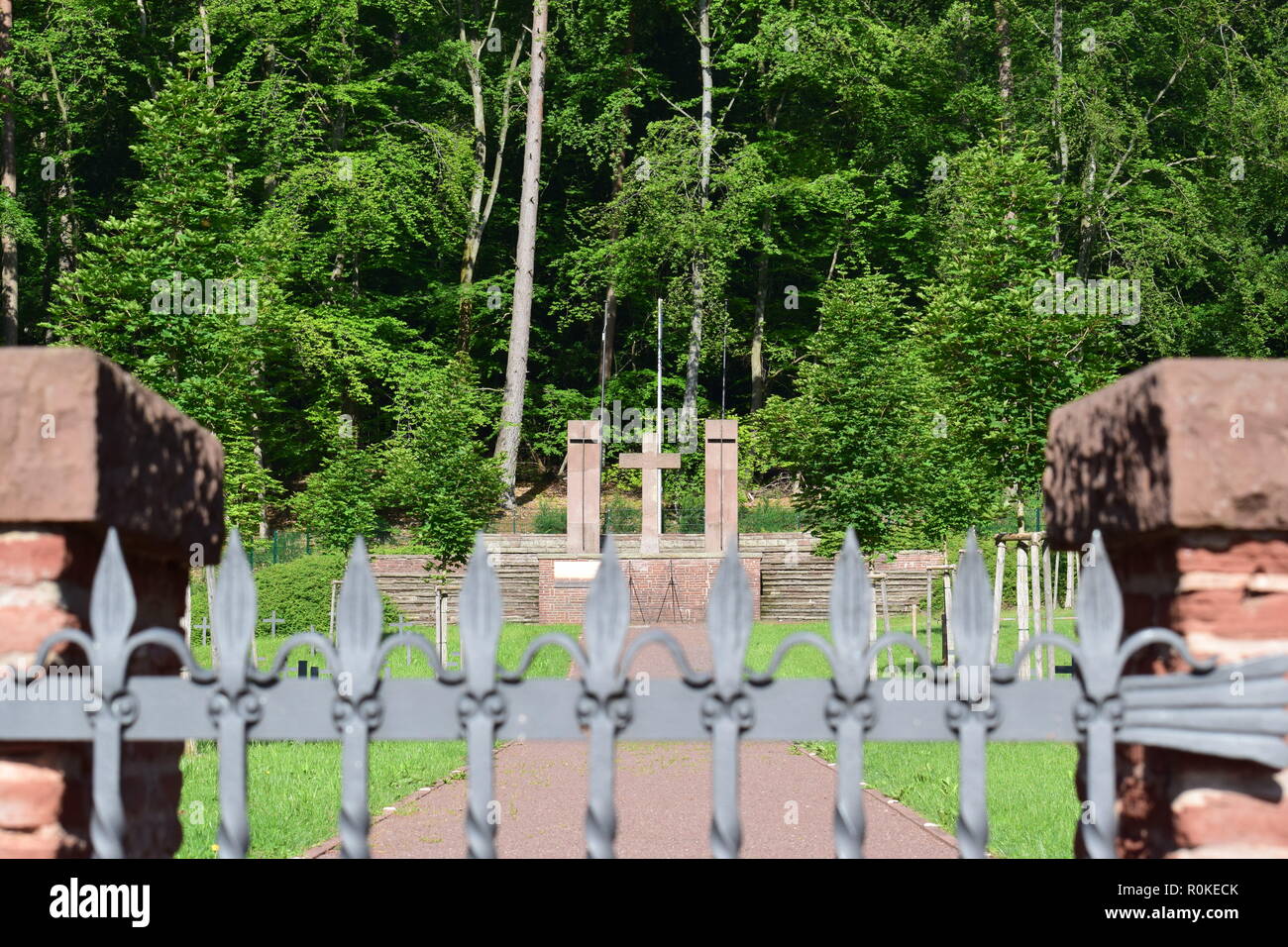 Reimsbach ww2 cemetery is build on a parcel of about 6800 m² there is a ...