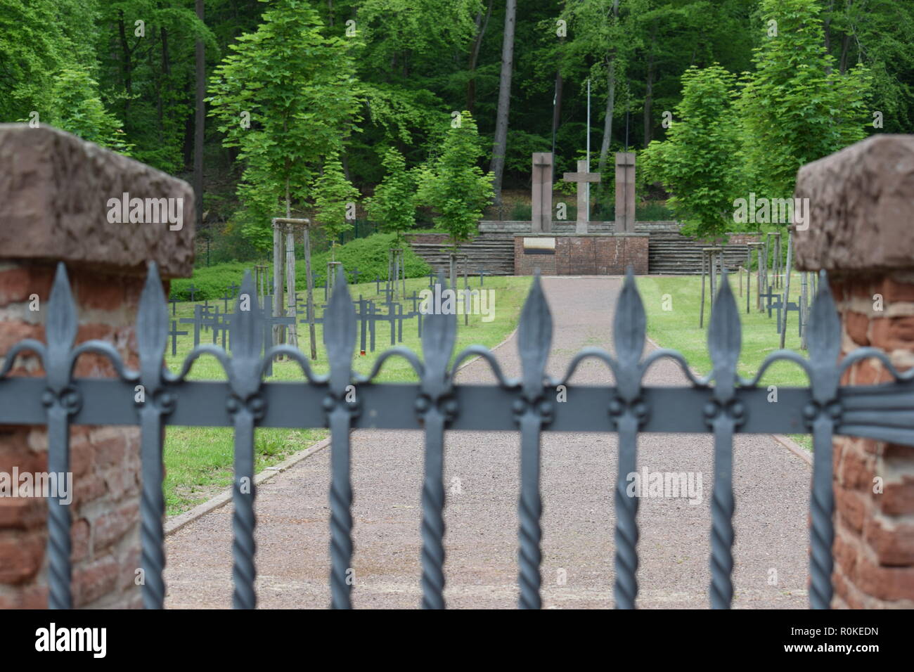 Reimsbach ww2 cemetery is build on a parcel of about 6800 m² there is a ...