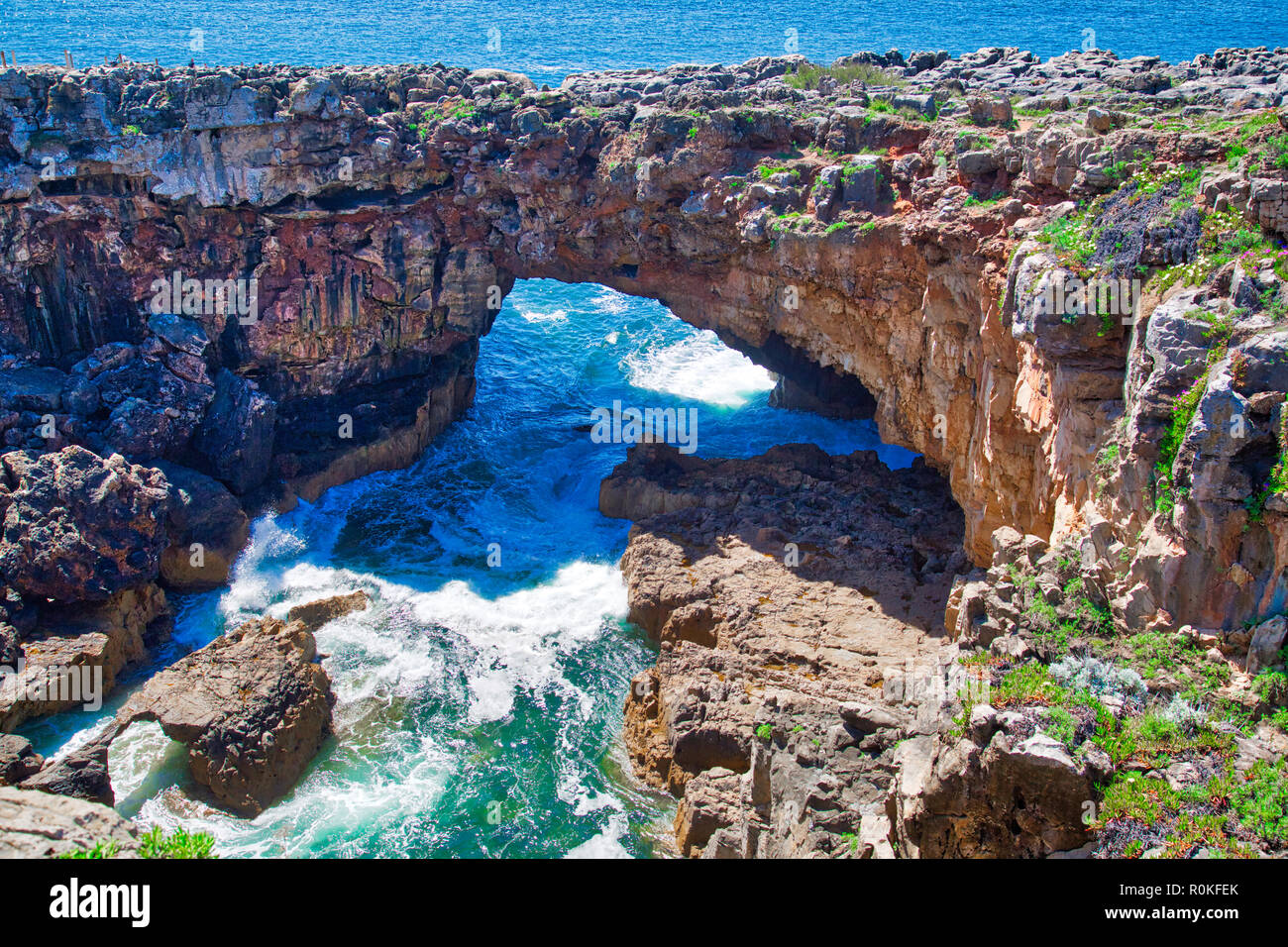 Scenic Mouth Of Hell Boca De Inferno Gorge Near Cascais Portugal