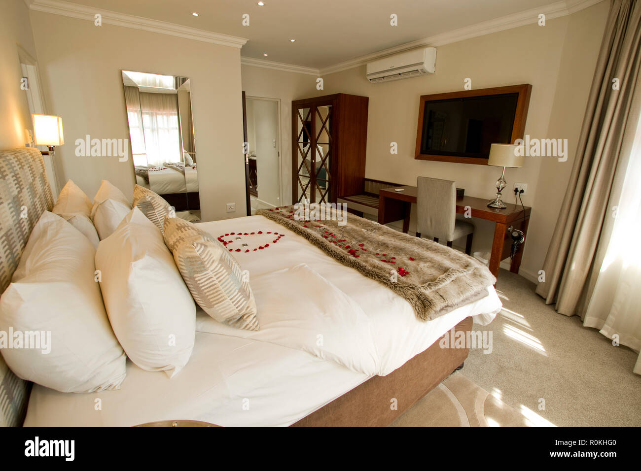 Bedroom in the Indaba Hotel Stock Photo - Alamy