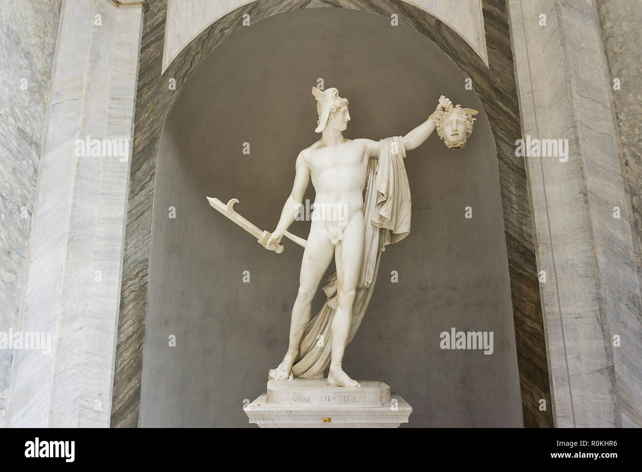 ROME, ITALY - June 21st 2018: Historic ancient sculptures inside the ...
