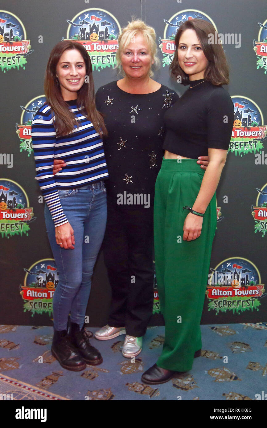 Alton Towers Scarefest celebrity preview Featuring: Julia Goulding, Sue ...