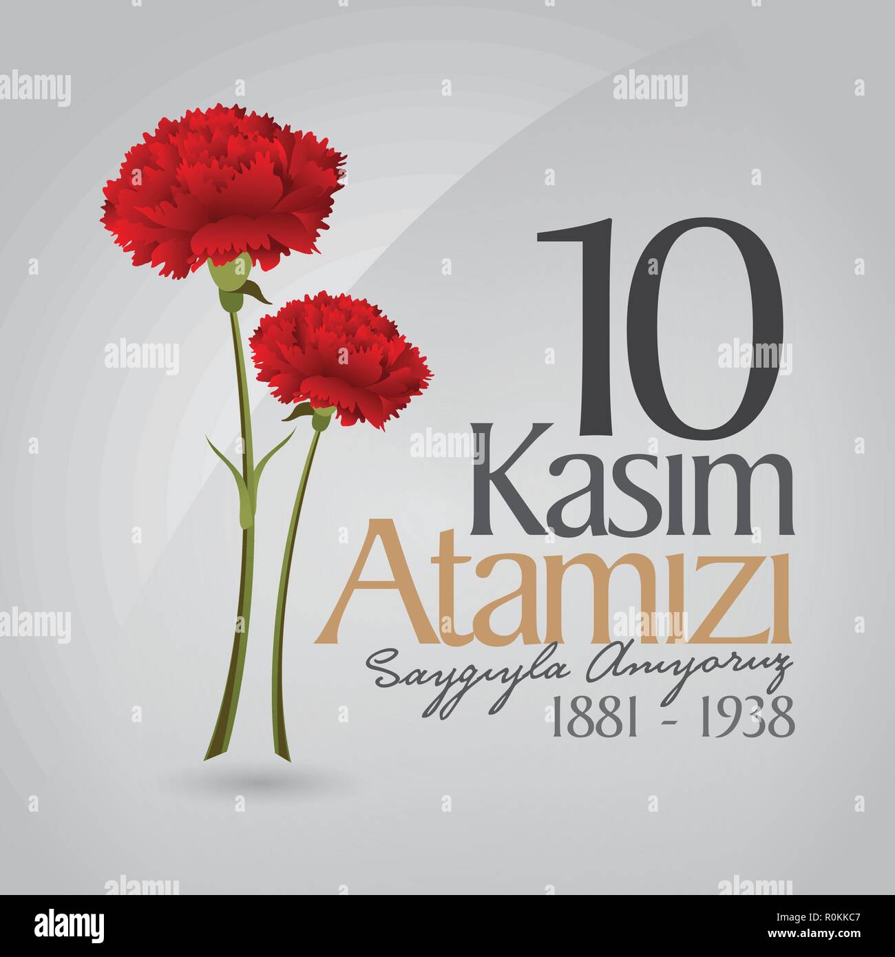 10 November, Mustafa Kemal Ataturk Death Day anniversary. Memorial day ...