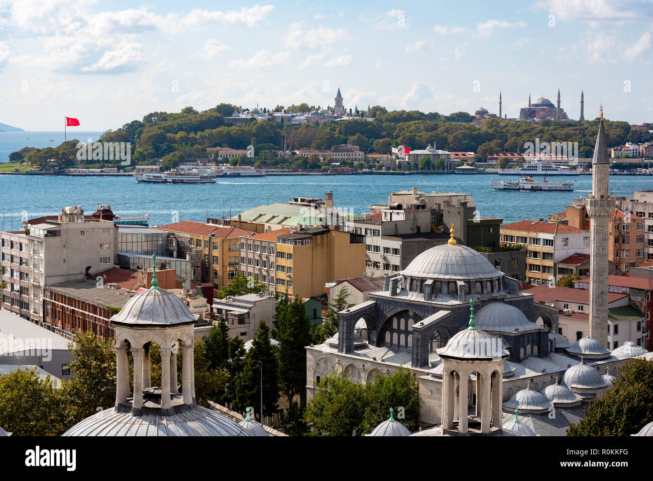 View over the Bosphorus from Tophane in Istanbul Stock Photo - Alamy
