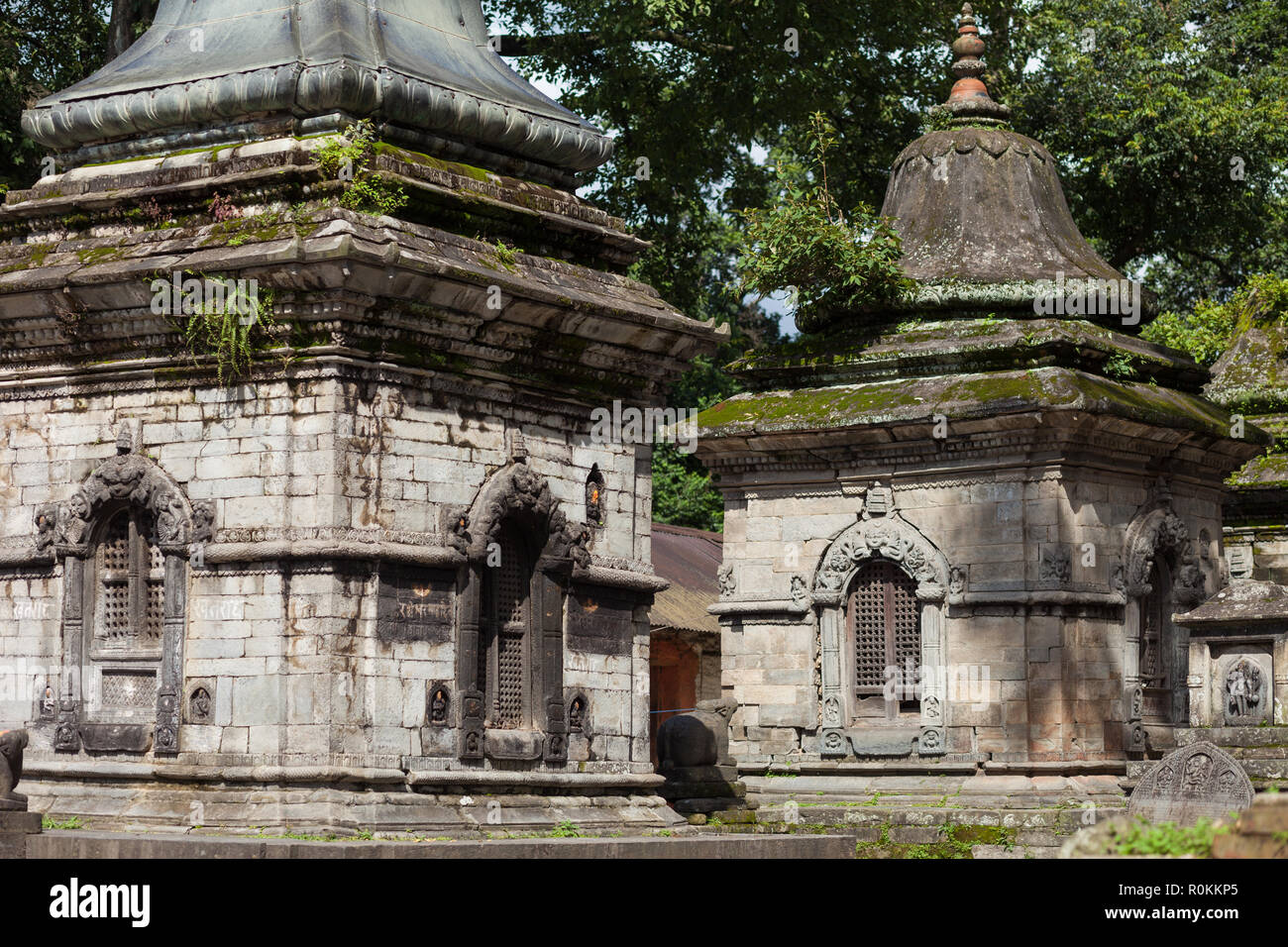 Side temples at Pashupatinath, Kathmandu, Nepal Stock Photo - Alamy