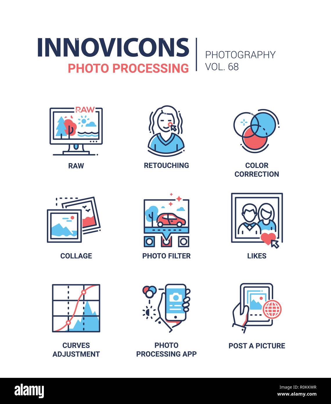 Picture line style icon hi-res stock photography and images - Alamy