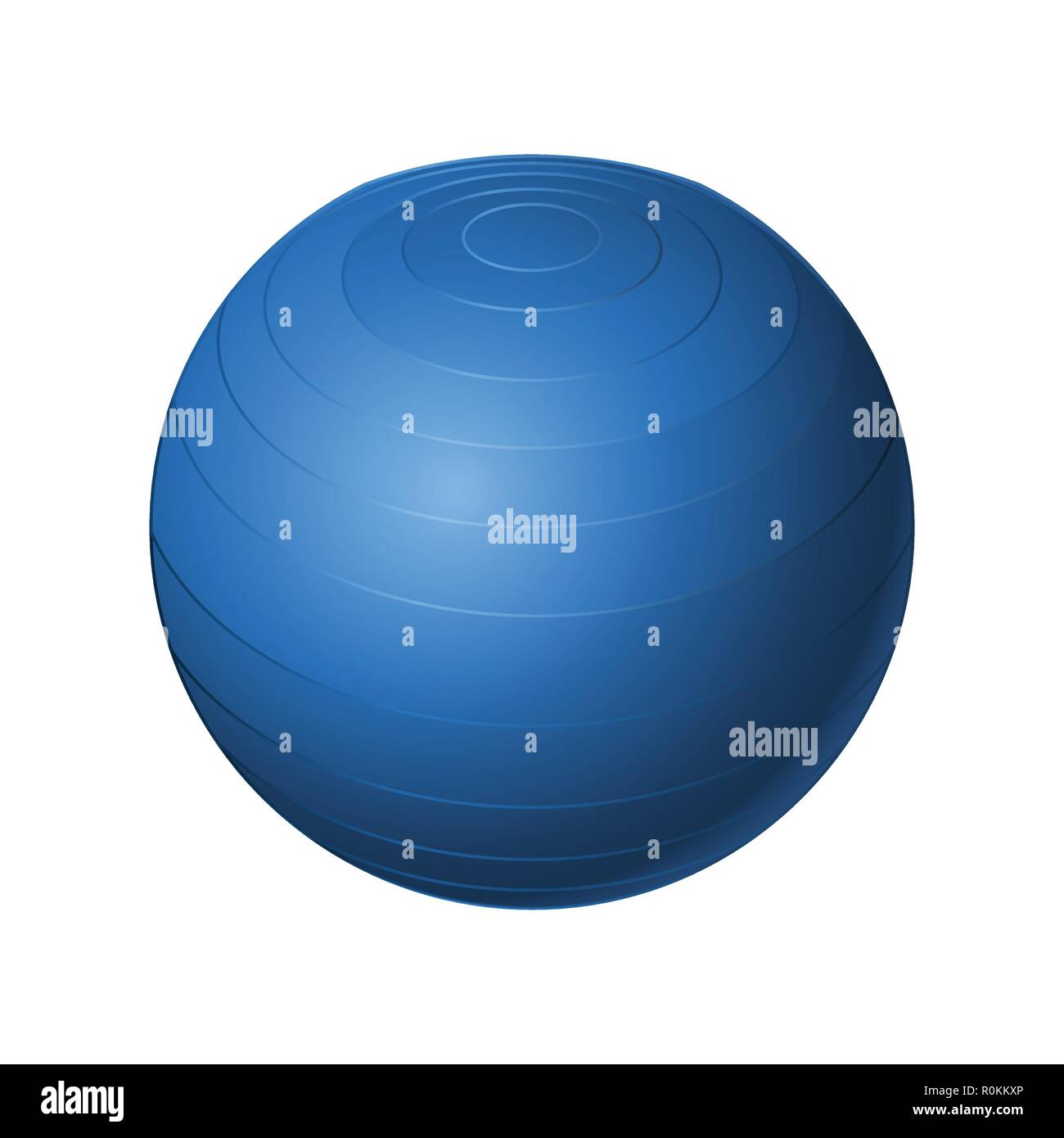 Rubber blue ball - modern vector realistic isolated object Stock Vector ...
