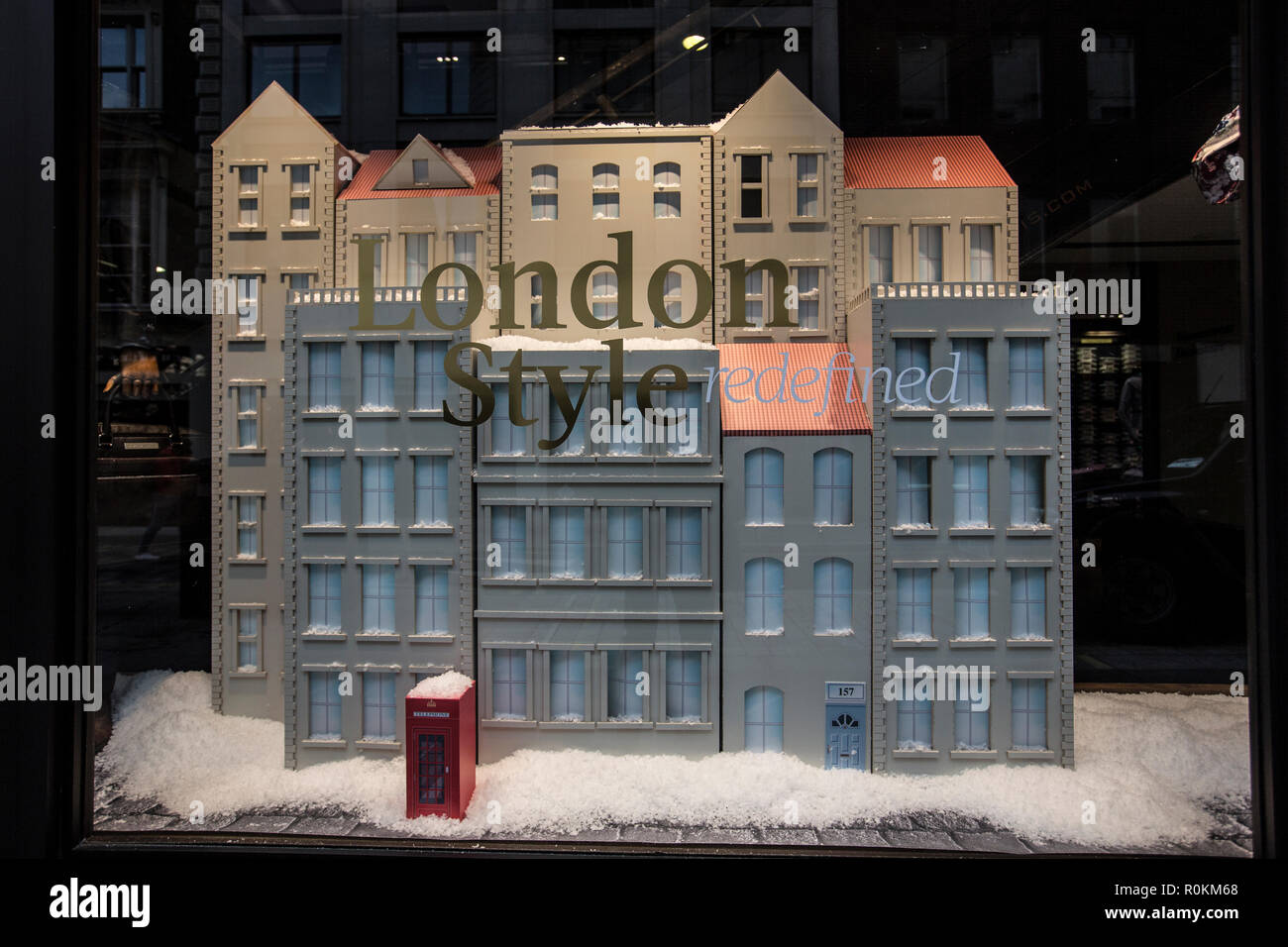 London retail shop Christmas Window, Regent Street, London, UK Stock ...