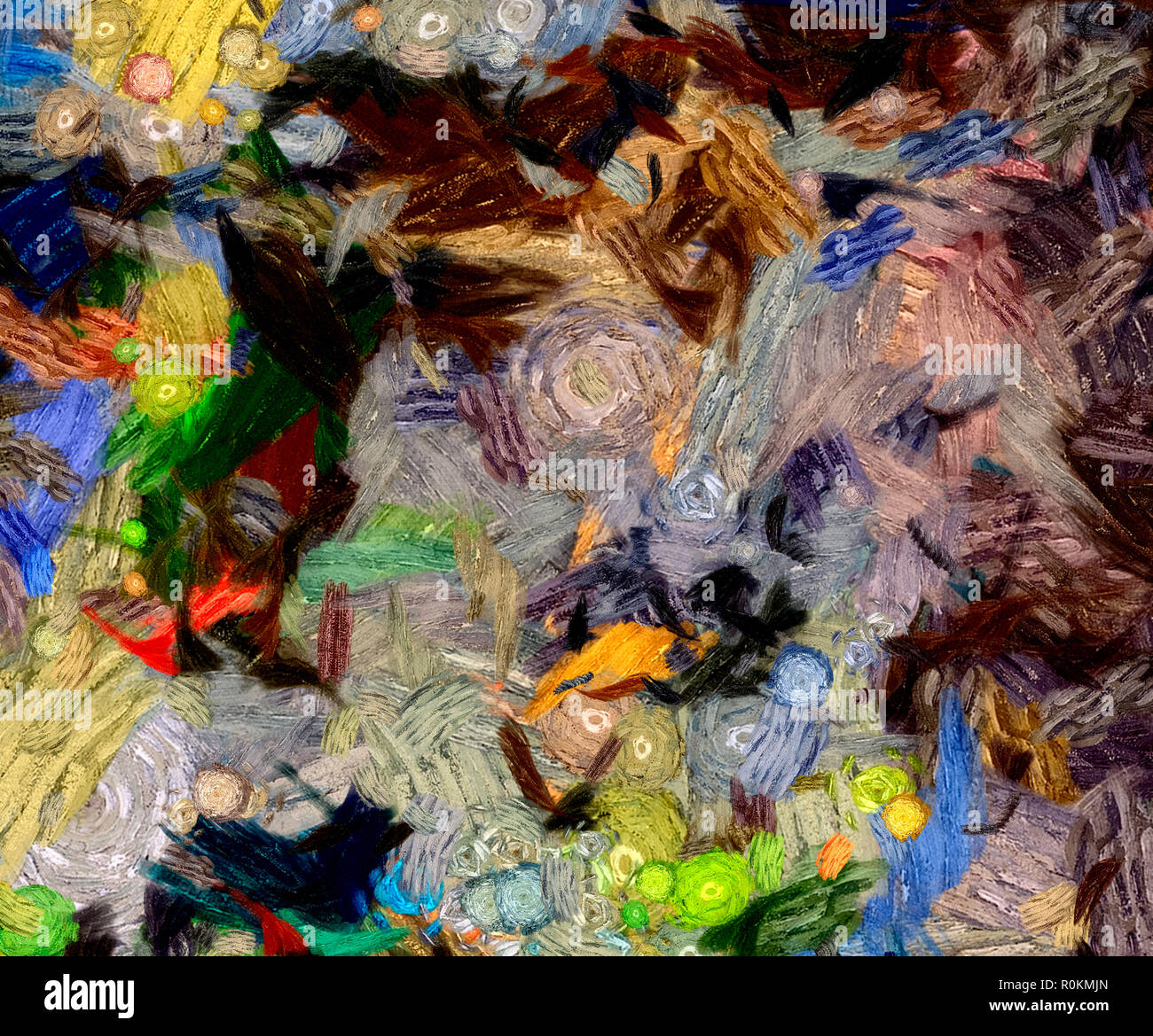 Digital art abstract pattern. Hand drawing modern style art print ...