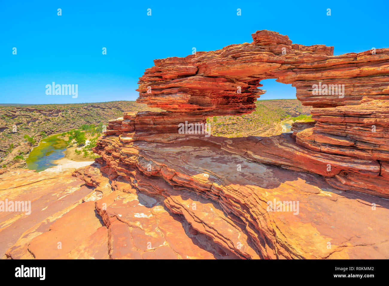 Nature's Window over Murchison River Gorge in Kalbarri National Park ...