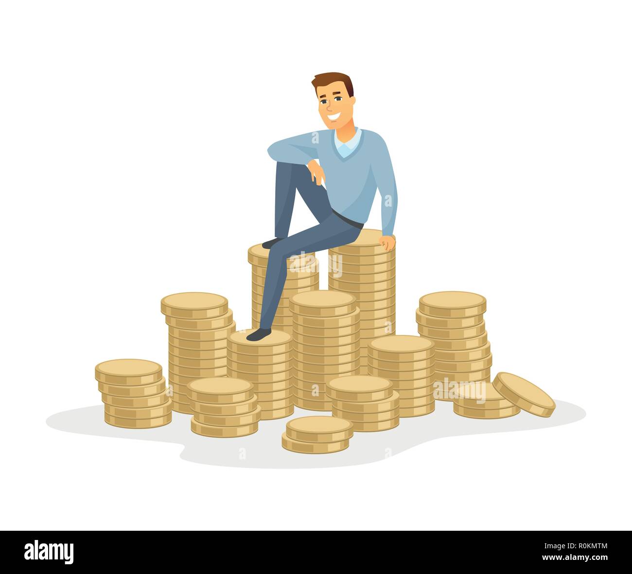 Financial success - modern cartoon people character illustration Stock ...