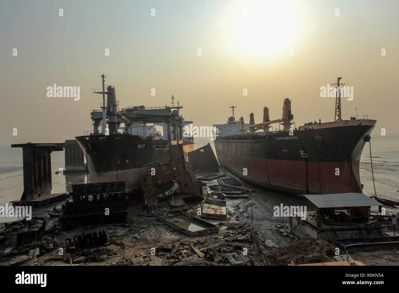 Ship- breaking yard at Kumira in Chittagong. Bangladesh is dependent on ...