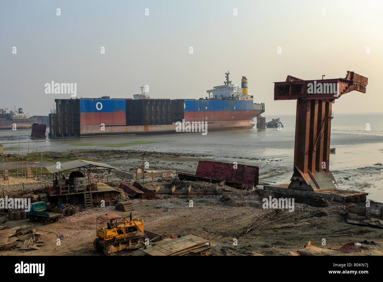 Ship- breaking yard at Kumira in Chittagong. Bangladesh is dependent on ...