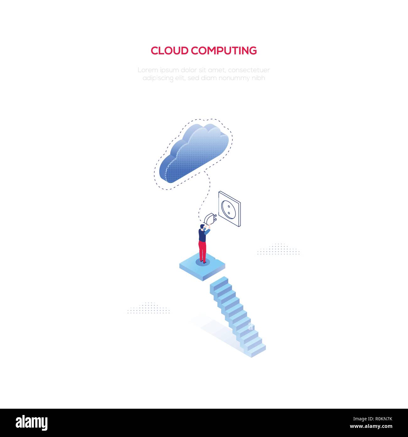 Cloud computing - modern isometric vector web banner Stock Vector Image & Art - Alamy
