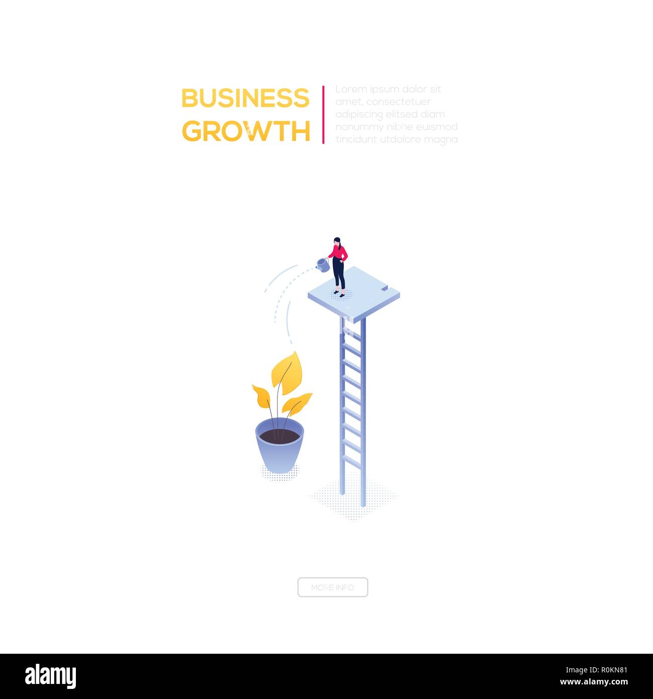 Business growth - modern isometric vector web banner Stock Vector Image ... Business growth - modern isometric vector web banner Stock Vector Image ...