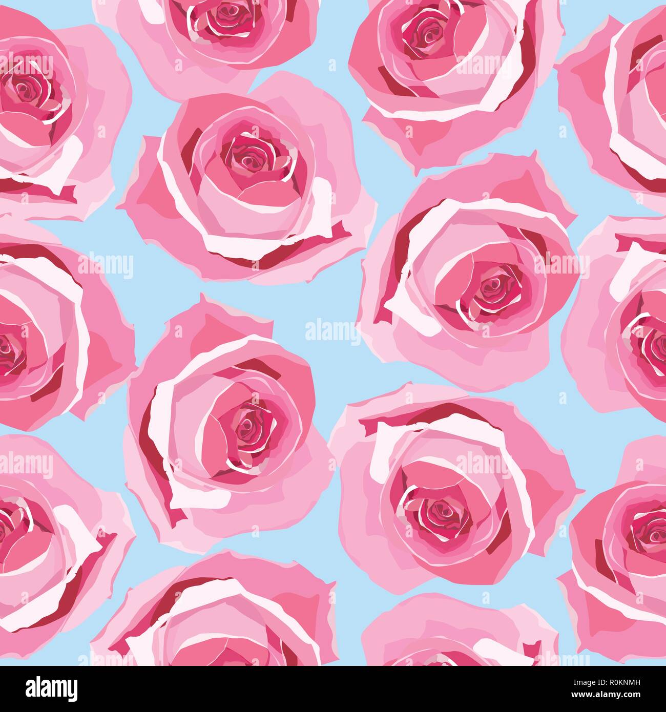 rose handdrawn pattern background floral illustration Stock Vector ...