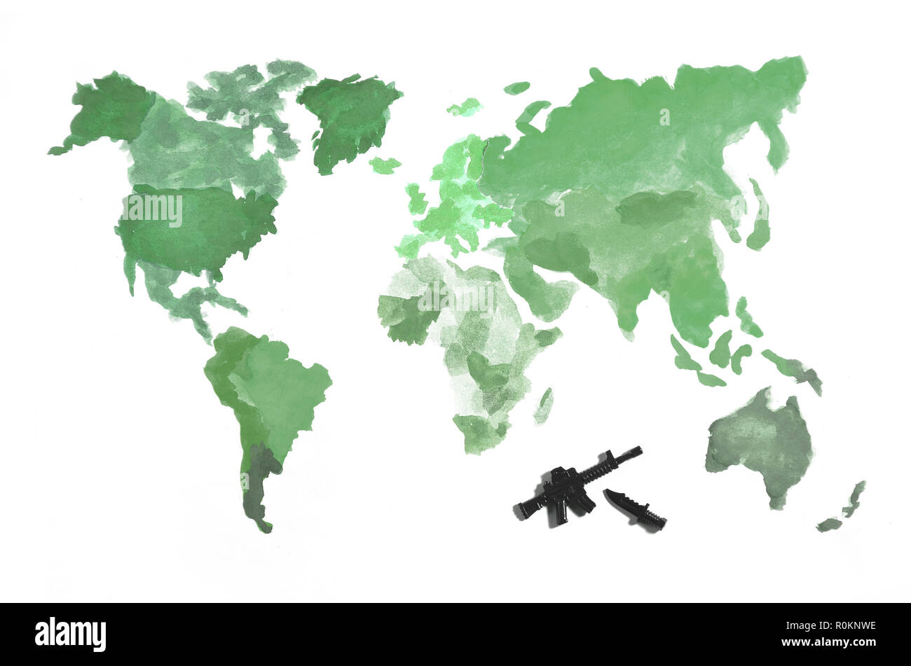 Detailed world map military hi-res stock photography and images - Alamy