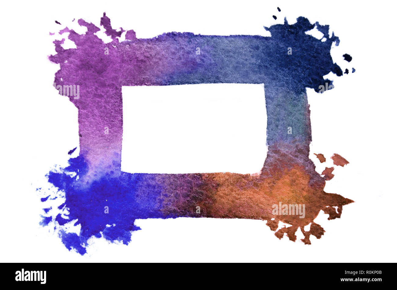 Background image of abstract watercolor spots forming a random shape of ...