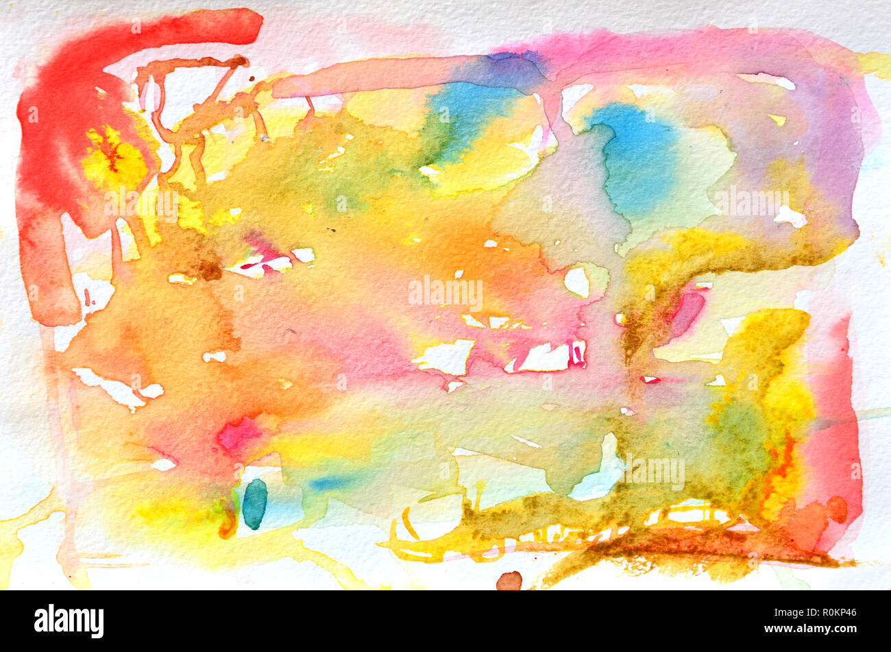 Hand drawn watercolor shape in warm tones for your design. Creative ...