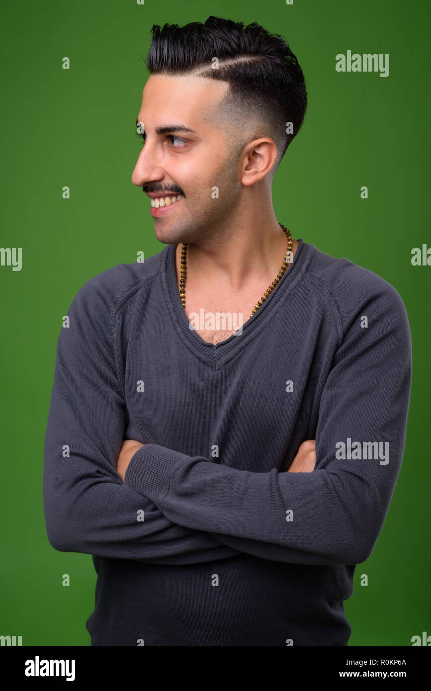 Profile view young happy persian hi-res stock photography and images ...