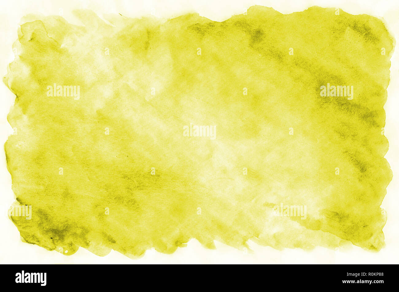 Colorful yellow watercolor wet brush paint liquid background for ...