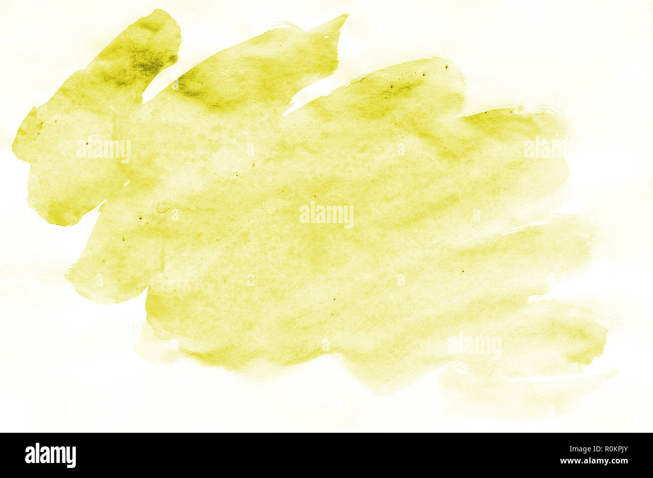 Colorful yellow watercolor wet brush paint liquid background for ...