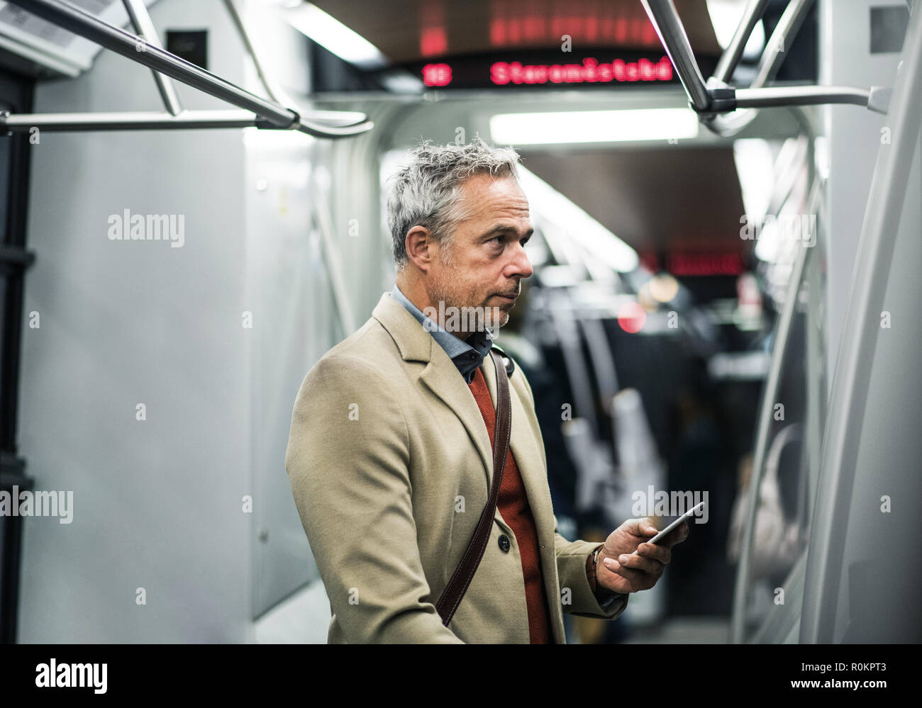 Subway old man hi-res stock photography and images - Alamy
