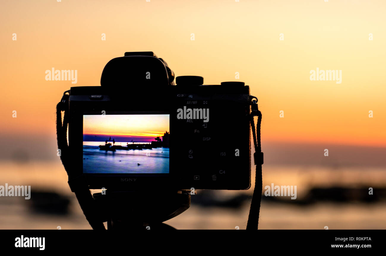 sunset at the Karina Stock Photo - Alamy