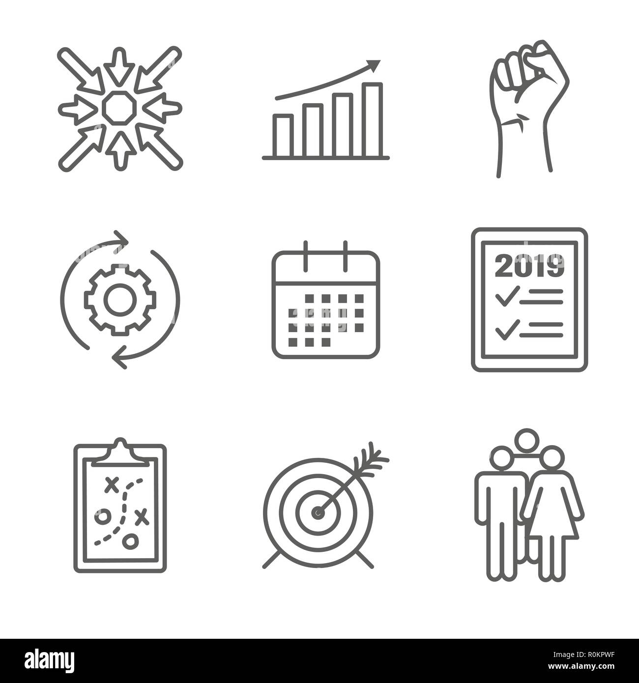2019 smart goals vector vectors hi-res stock photography and images - Alamy