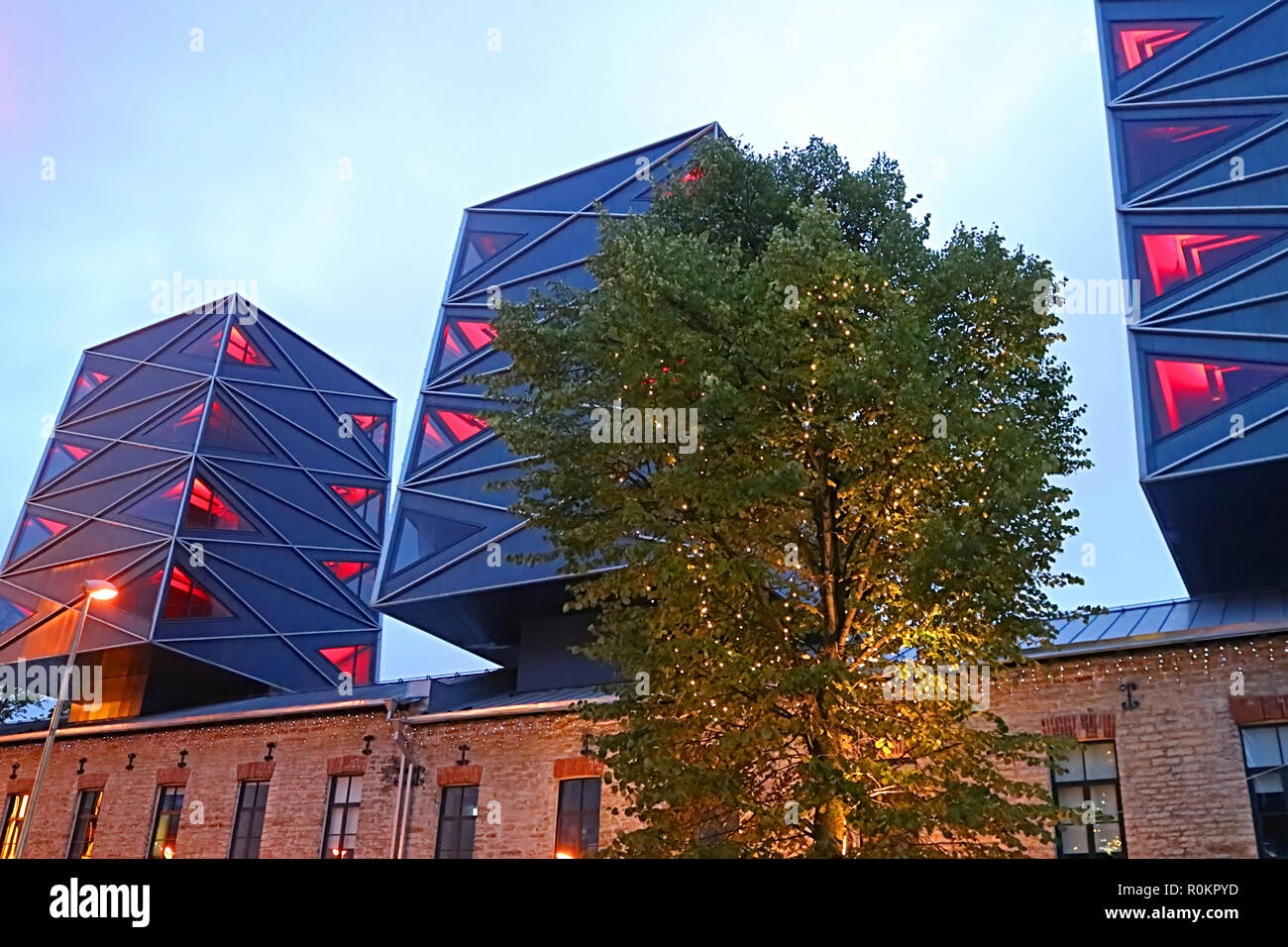 TALLINN, ESTONIA - AUGUST 30, 2018: Modern architecture in Rotermann ...