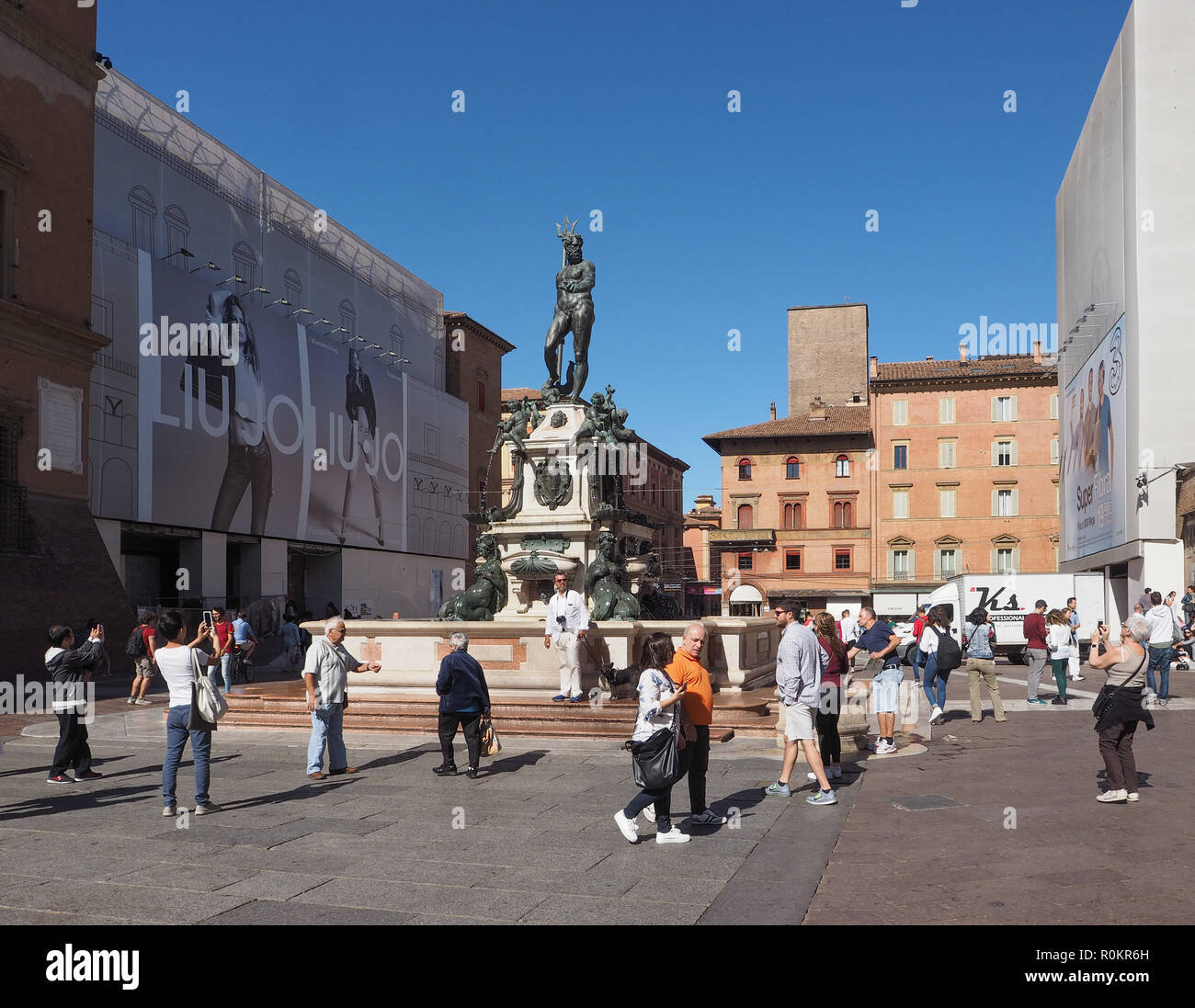 BOLOGNA, ITALY - CIRCA SEPTEMBER 2018: Fontana del Nettuno (meaning ...