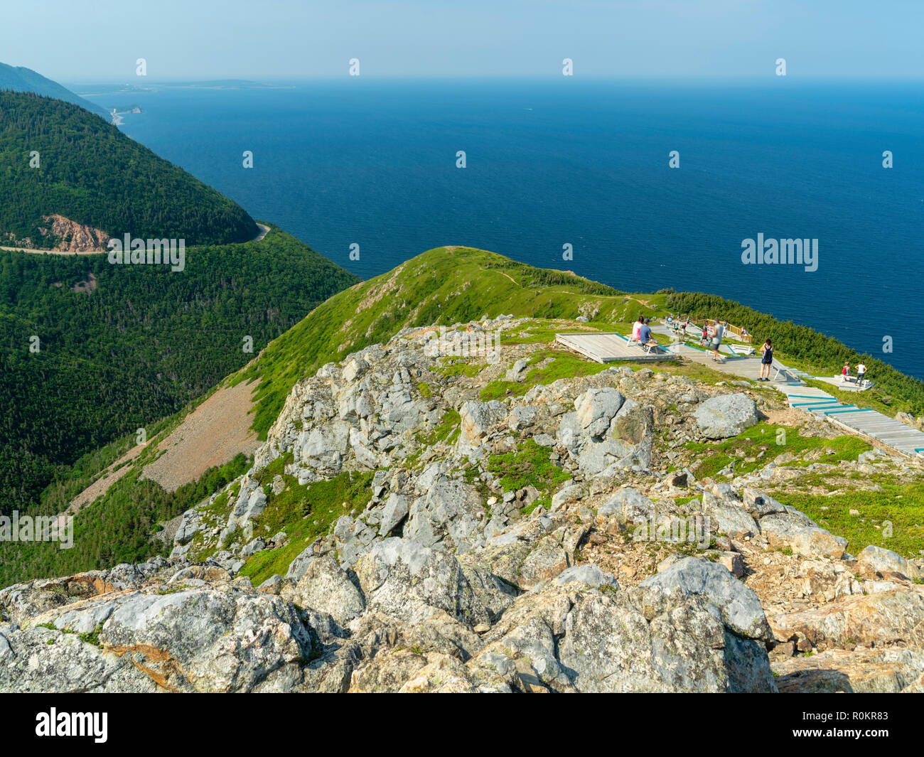 The view from near the end of the Skyline Trail in Cape Breton Highlands National Park, Nova ...