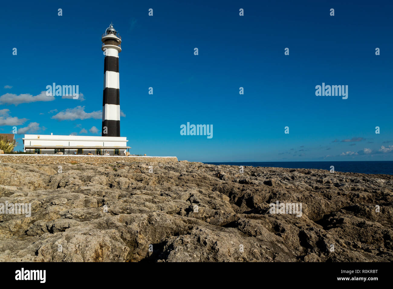 Lighthouse of Cap d'Artrutx was designed by the architect Emili Pou, to ...
