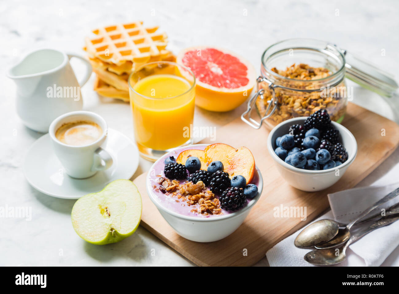 Breakfast and lunch concept - traditional food Stock Photo - Alamy