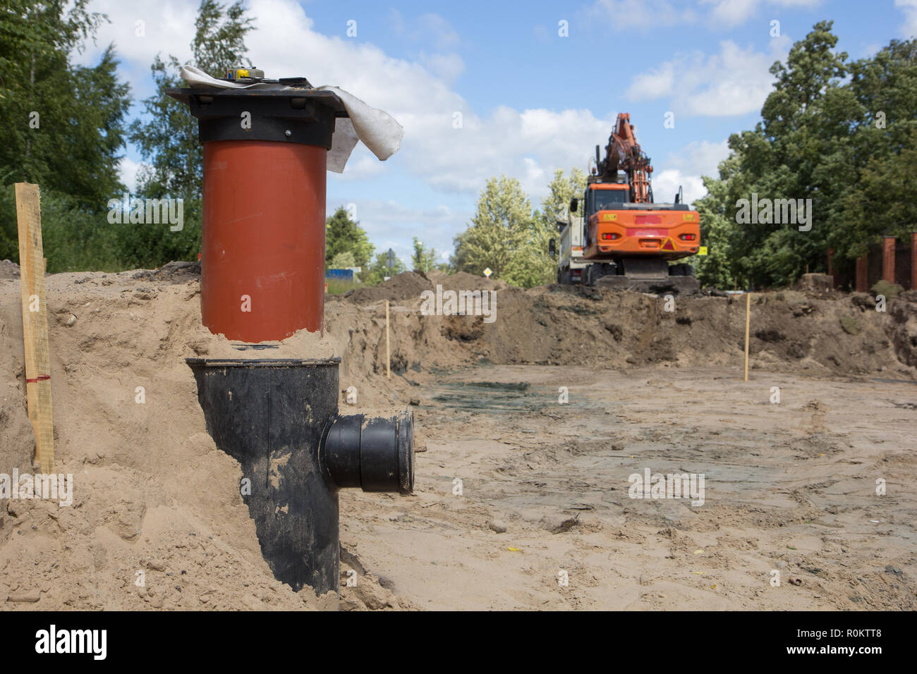 construction of new street Stock Photo - Alamy