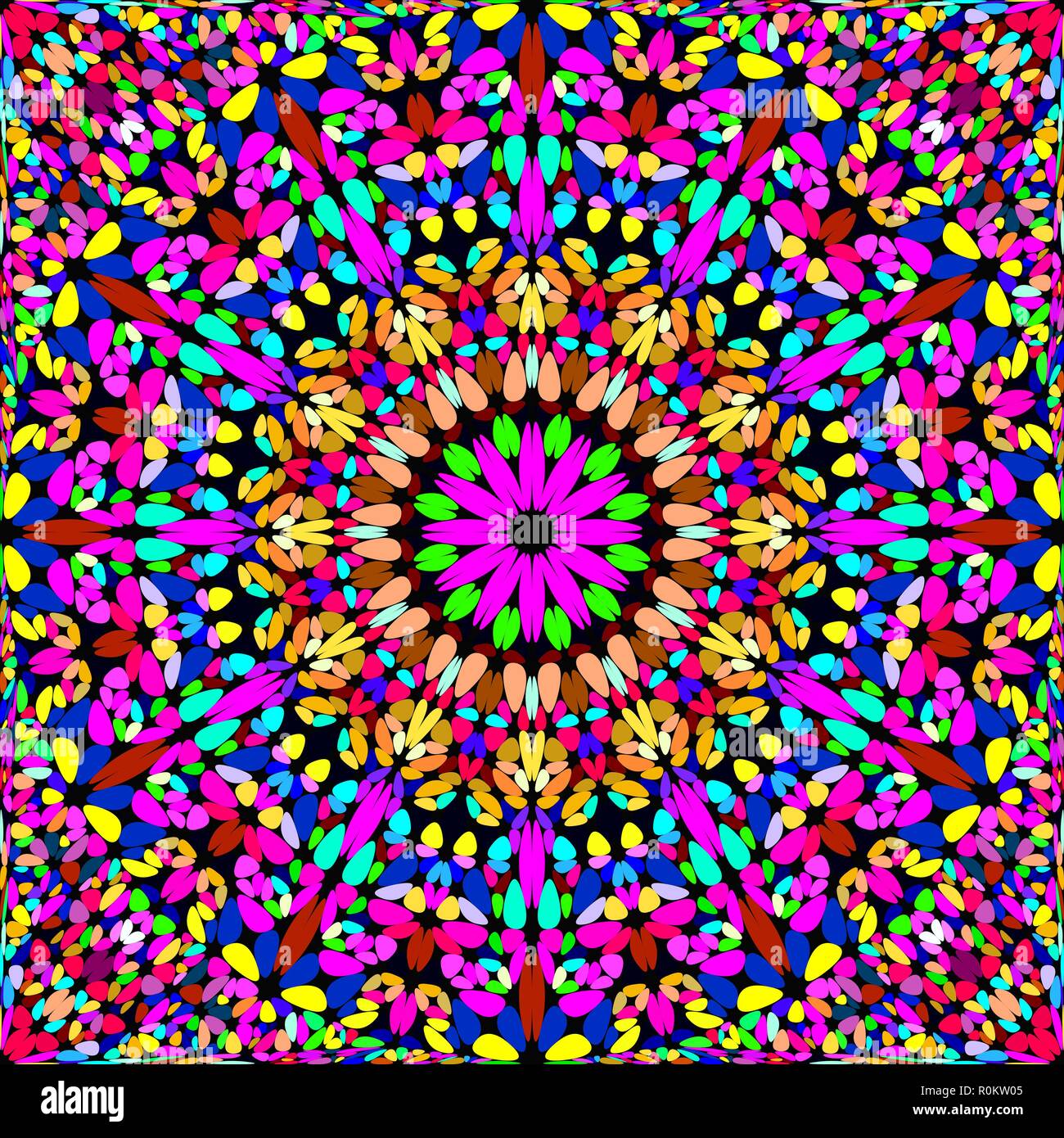 Colorful seamless stone mosaic mandala pattern wallpaper design ...