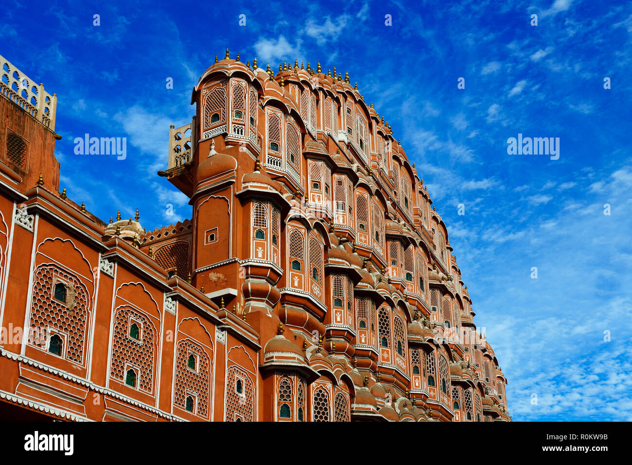 Facade, Hawa Mahal, Palace of the Winds, Jaipur, Rajasthan, India Stock ...