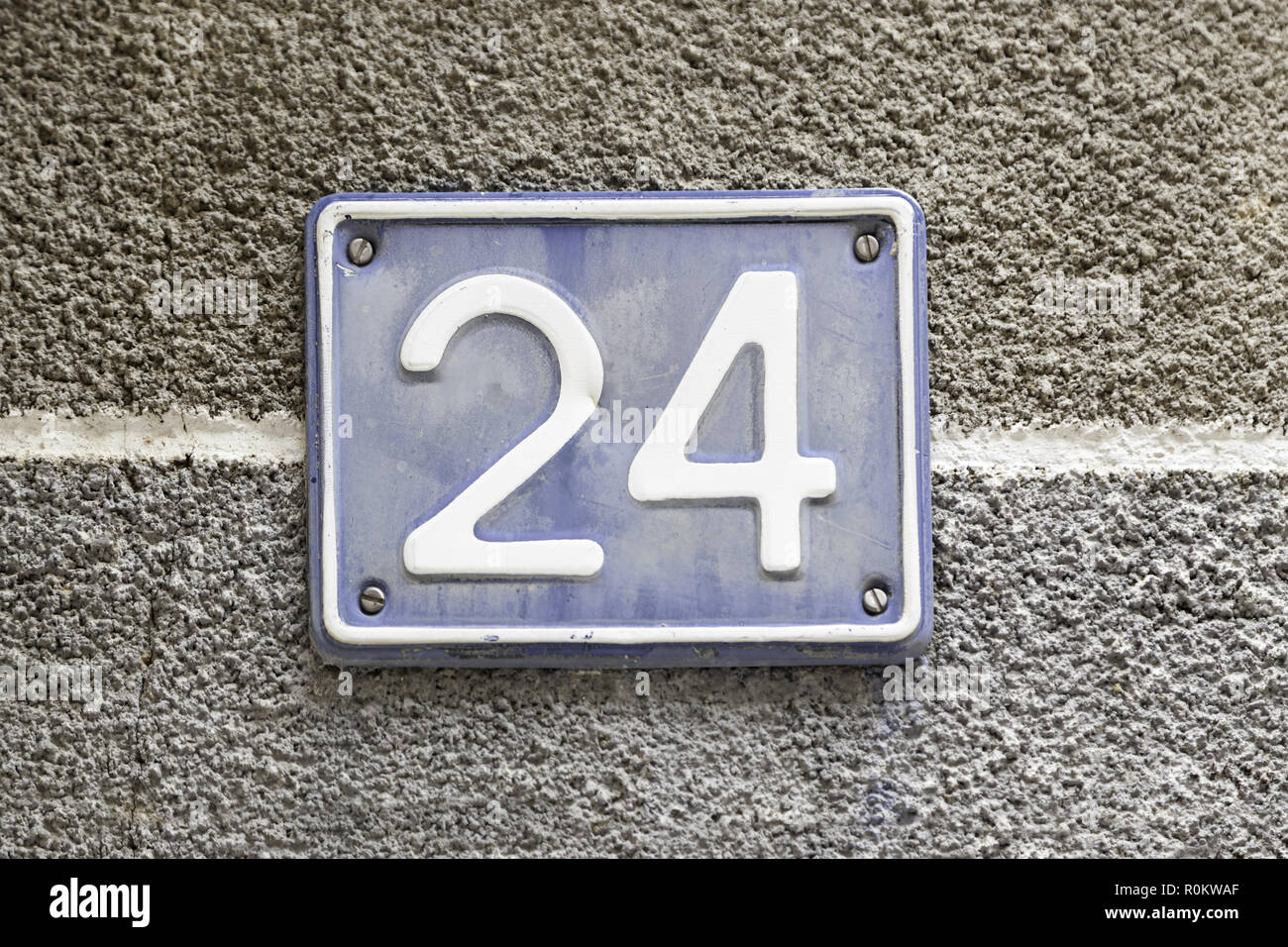 Number twenty, detail of a plaque in the town with the number twenty ...