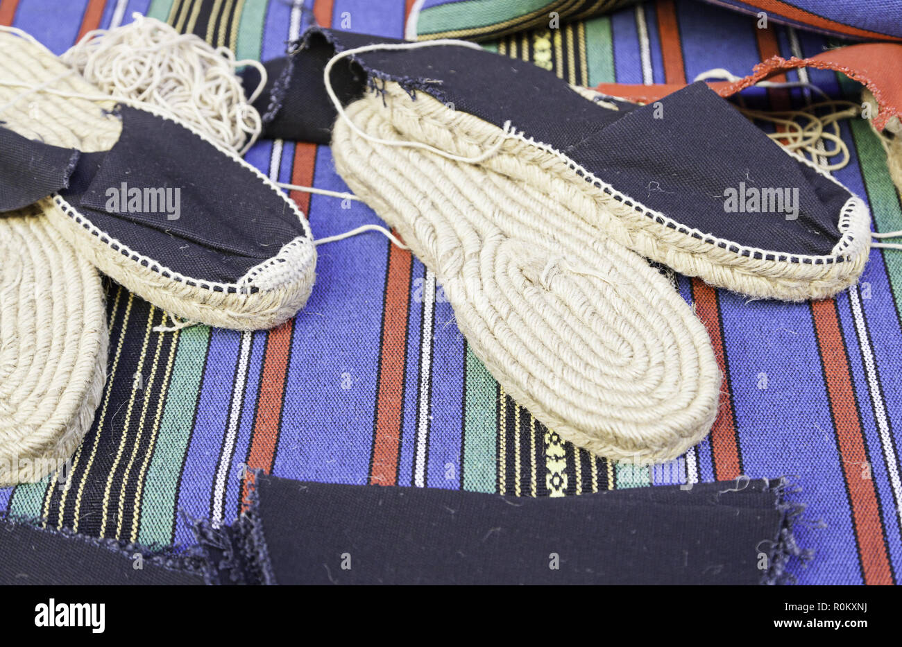 Spanish shoe handmade shoe detail of a typical and tradition ...