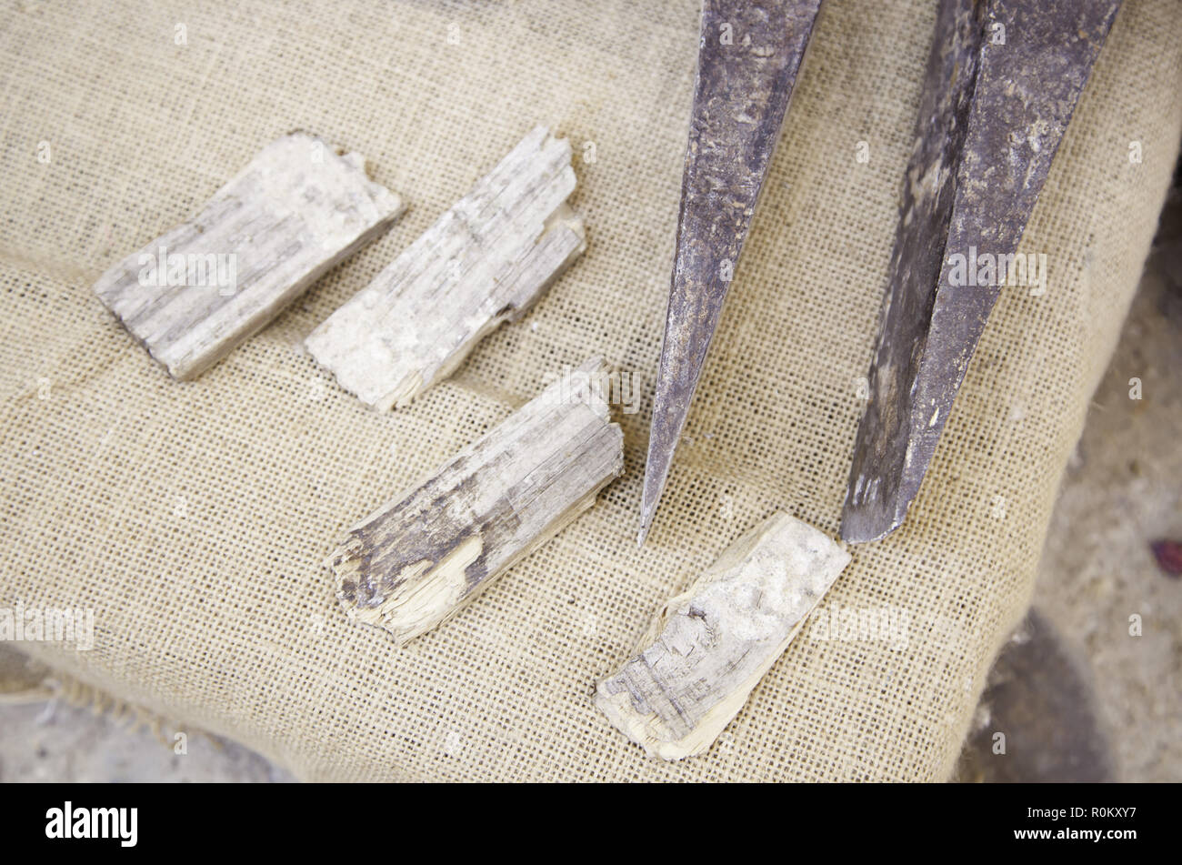 Old metal chisels, a detail of old tools, manual labor Stock Photo - Alamy