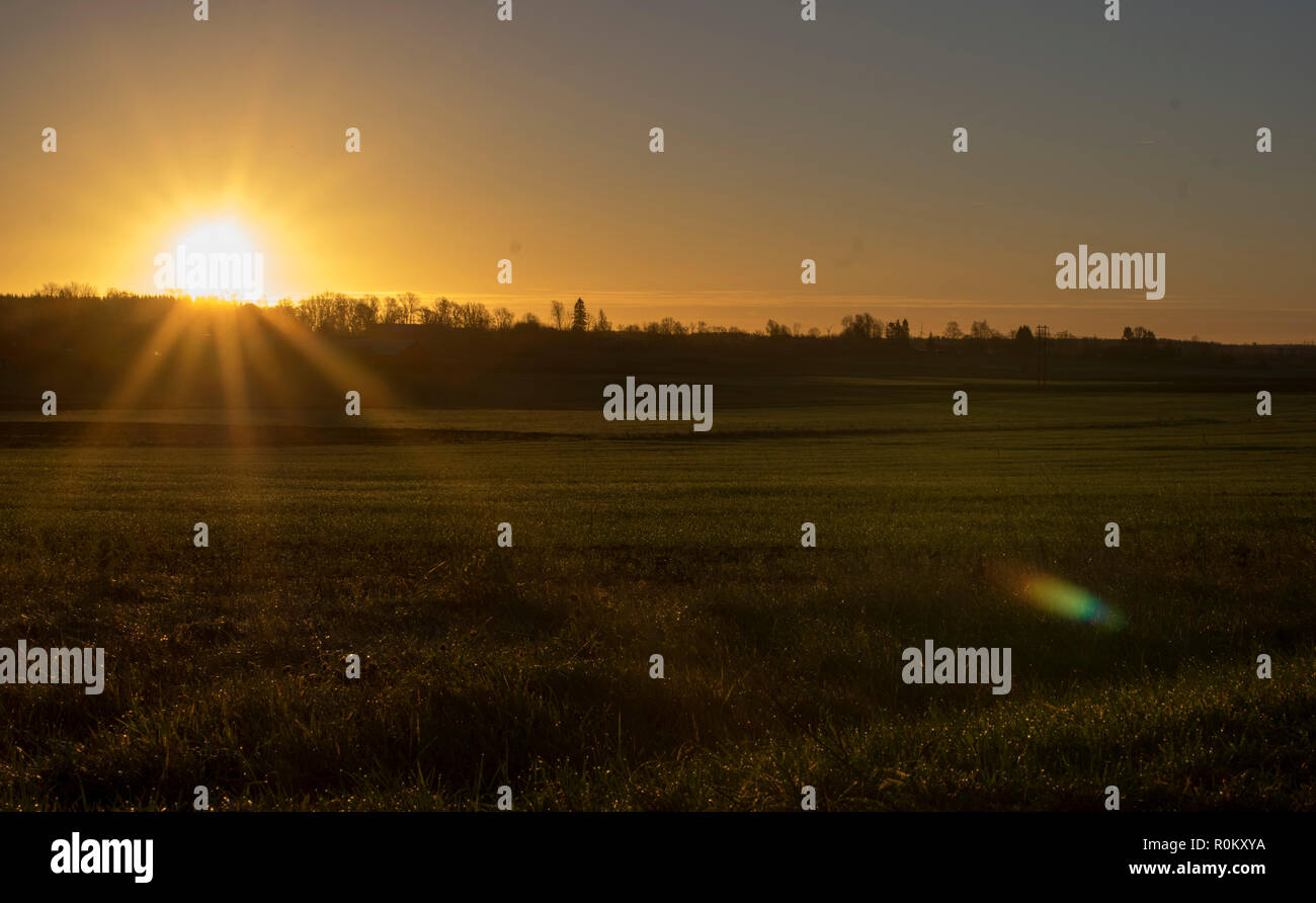 Early morning sunrise agriculture hi-res stock photography and images ...