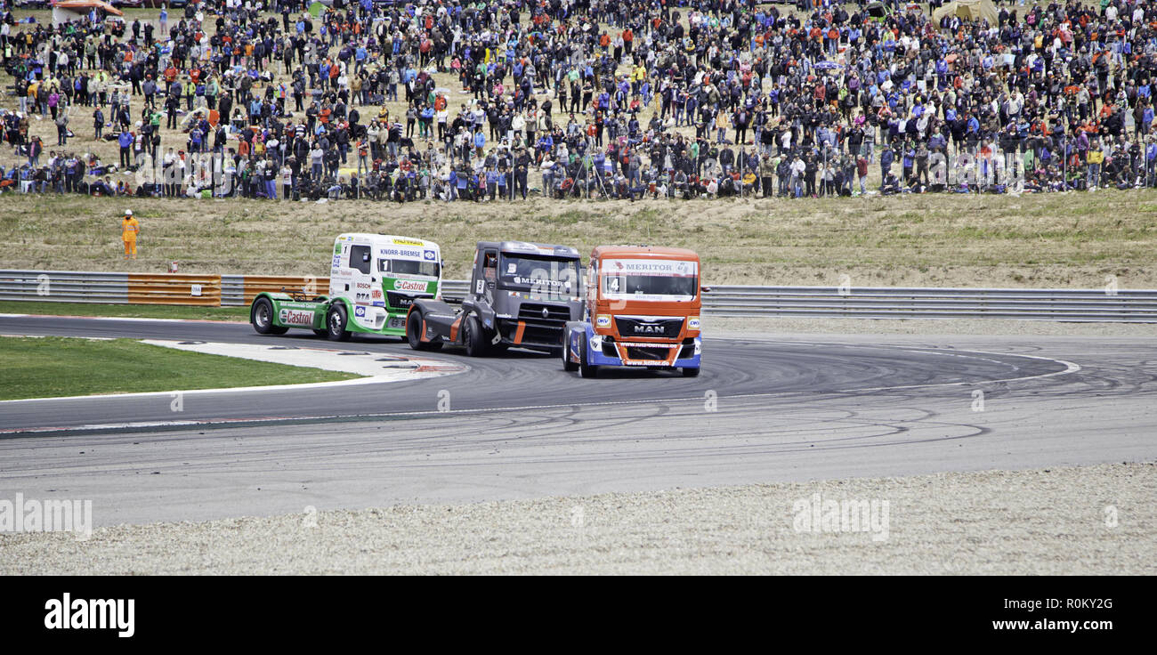 European championship trucks, detail of a professional truck ...