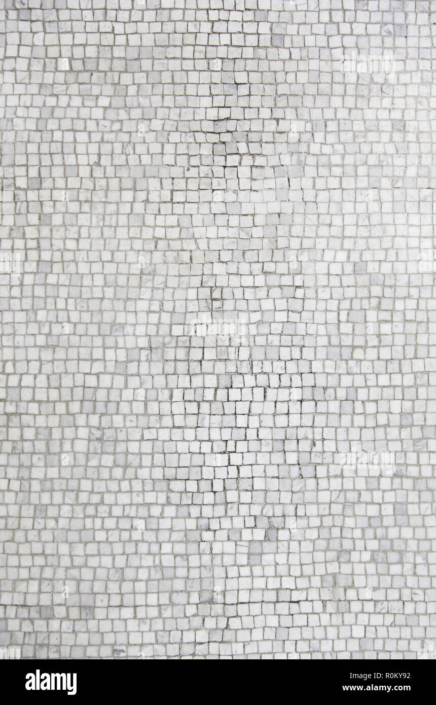 Roman mosaic tiles, detail of ancient wall decorated historic, textured ...