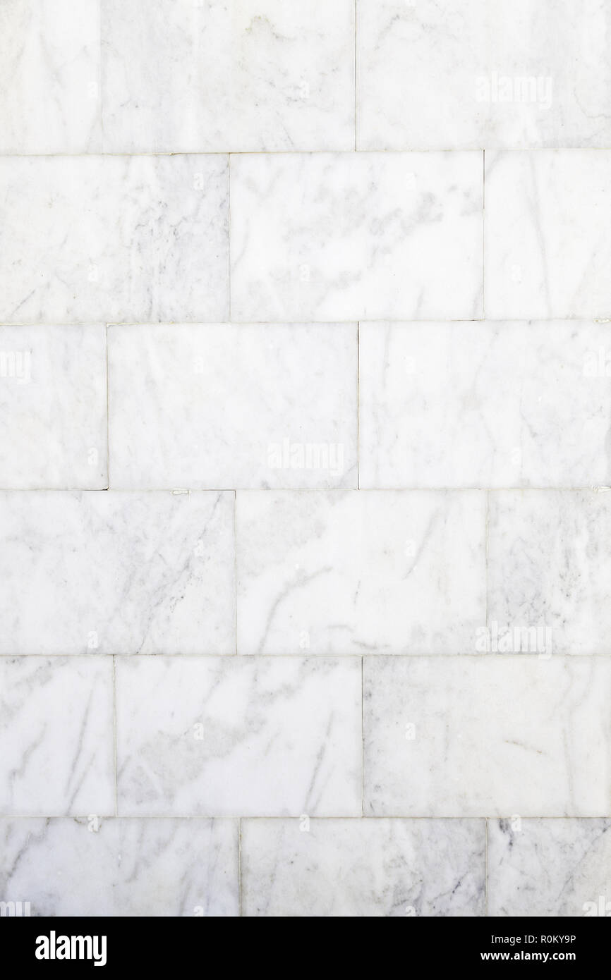 Italian marble wall, detail of decoration on a facade in the city ...