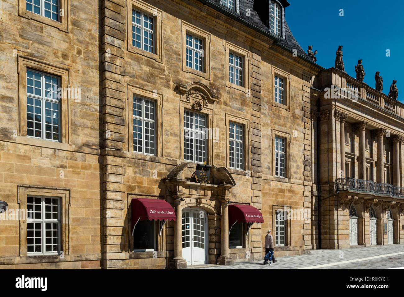 Opera street, facades dated 18th century. On the right side is the ...